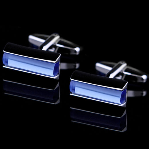 Sky Blue Cufflinks w/ Crystals | Gentleman's Guru