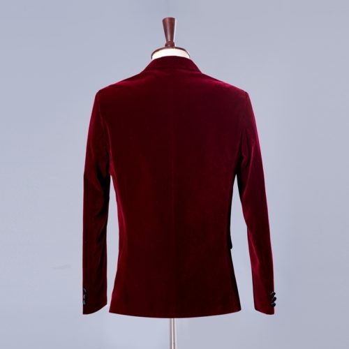 Red Wine And Gold Velvet Tuxedo Jacket | Gentleman's Guru