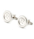 Silver Button Cufflinks | Free Shipping | Gentleman's Guru