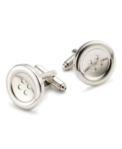 Silver Button Cufflinks | Free Shipping | Gentleman's Guru