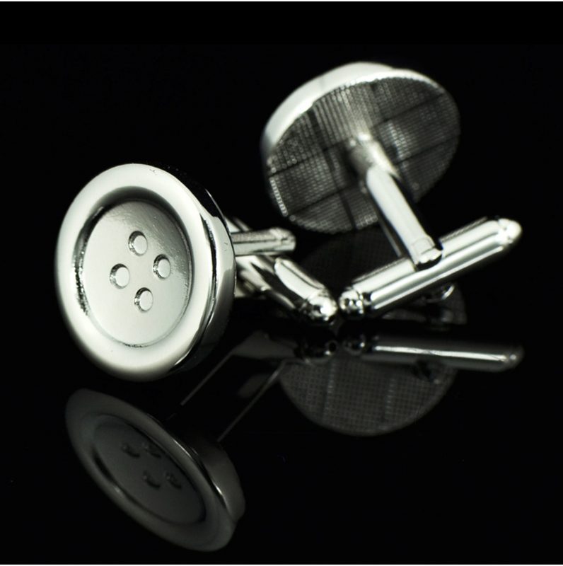 Silver Button Cufflinks | Gentleman's Guru