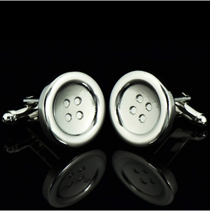 Silver Button Cufflinks | Gentleman's Guru
