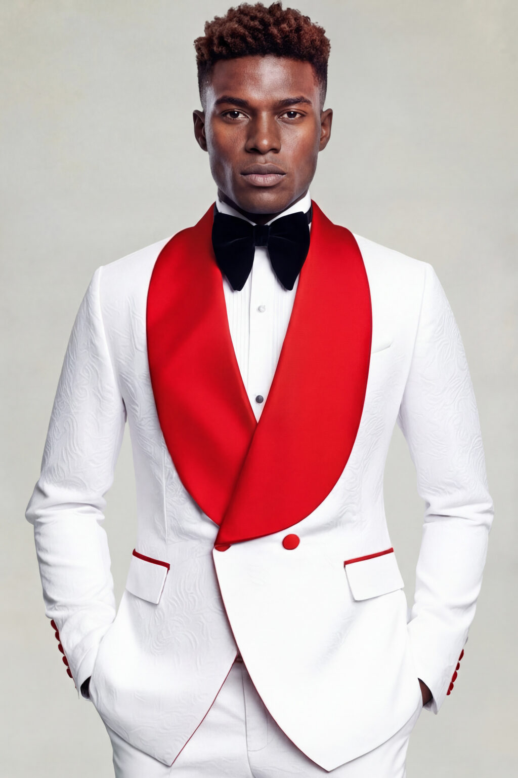 White and Red Tuxedo - 3 Piece | Gentleman's Guru