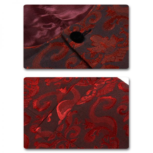 Men's Red And Black Tuxedo Suit - Gentleman's Guru™