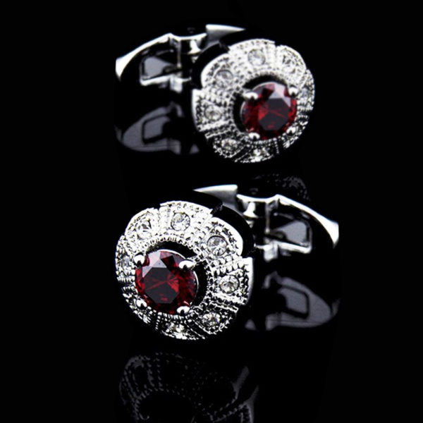 Red Gemstone Cufflinks - Gemstones Cufflinks - Gentleman's Guru