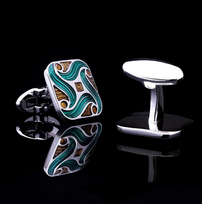Green Enameled Cufflinks | Gentleman's Guru