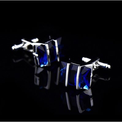 Blue Sapphire Crystal Cufflinks | Gentleman's Guru