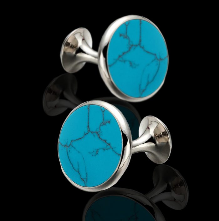 Light Blue Vintage Enamel Cufflinks - Gentleman's Guru™