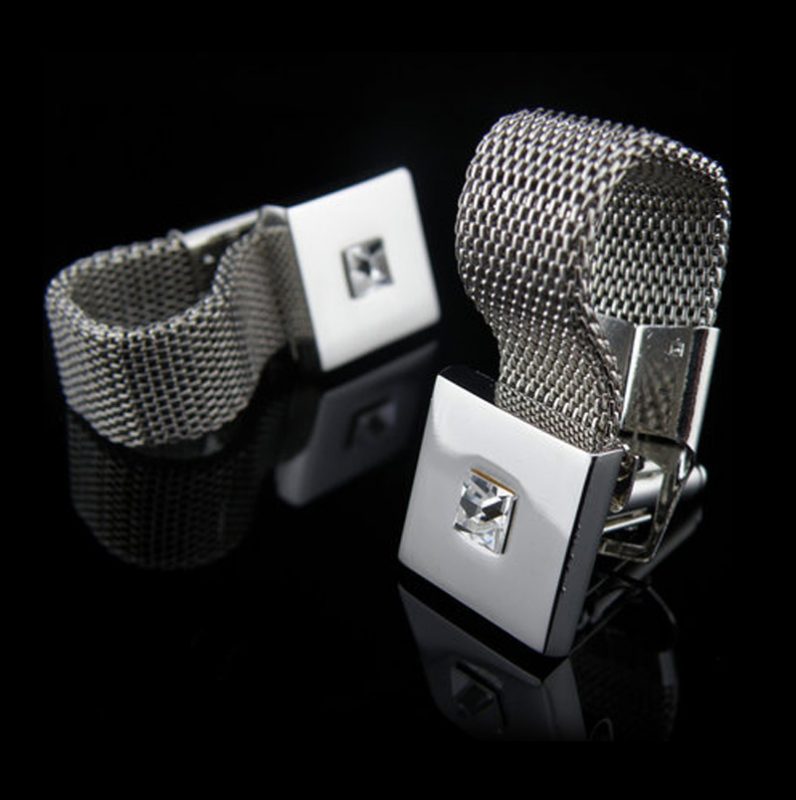Silver Mesh Wrap Around Cufflinks | Gentleman's Guru