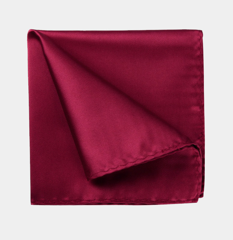 Burgundy Silk Pocket Square | Gentleman's Guru