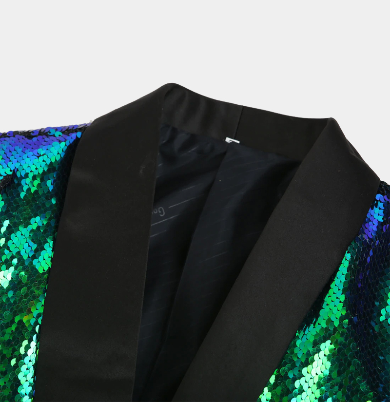 Blue and Green Tuxedo Jacket (FREE Shipping) | Gentleman's Guru