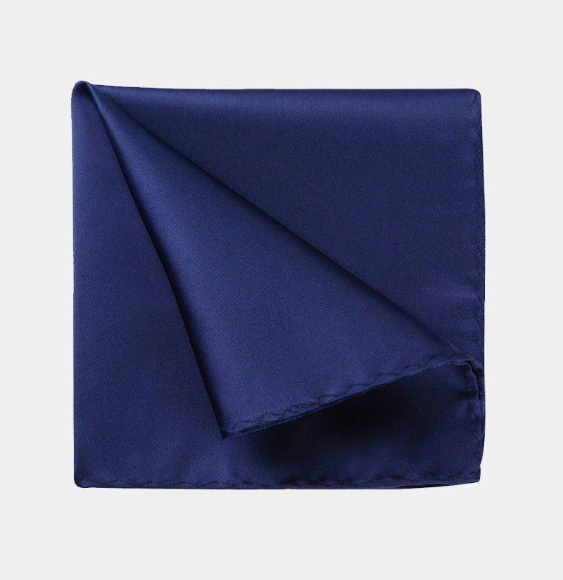 Navy Blue Silk Pocket Square | Gentleman's Guru