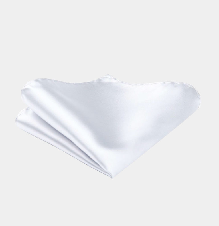 White Silk Pocket Square | Gentleman's Guru