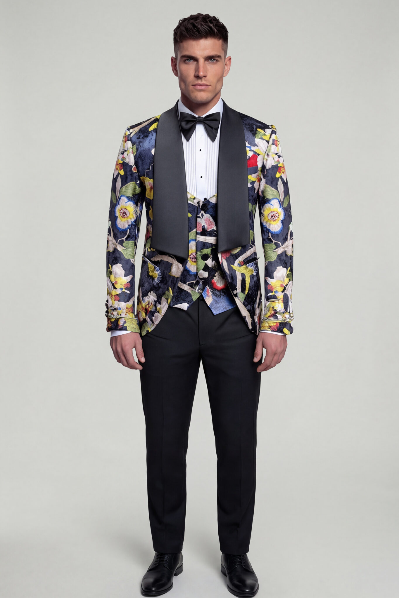 Floral Print Tuxedo - 3 Piece | Gentleman's Guru