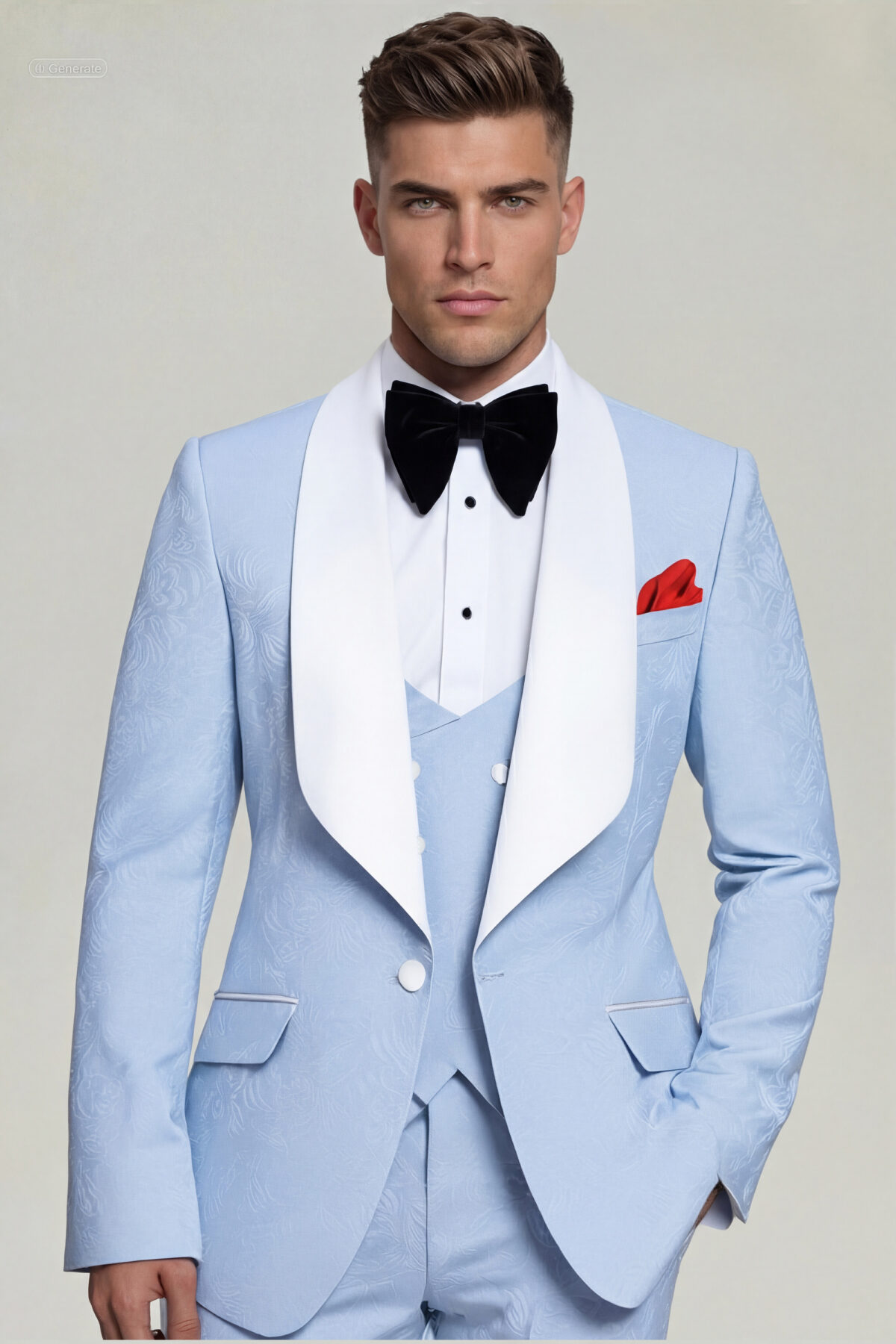 Baby Blue and White Tuxedo - 3 Piece | Gentleman's Guru