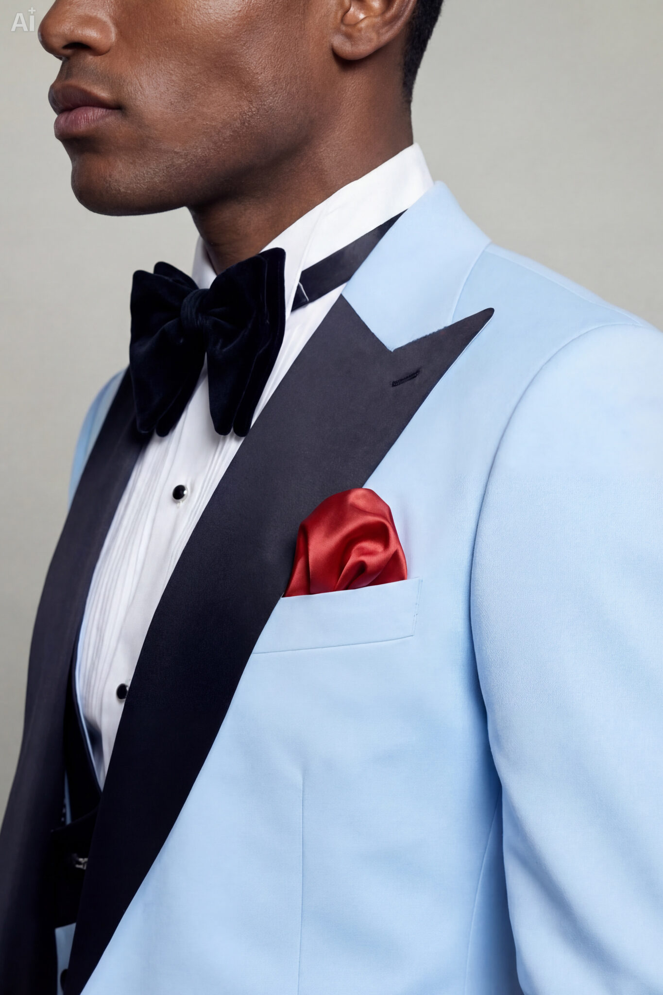 Light Blue Peak Lapel Tuxedo - 3 Piece | Gentleman's Guru