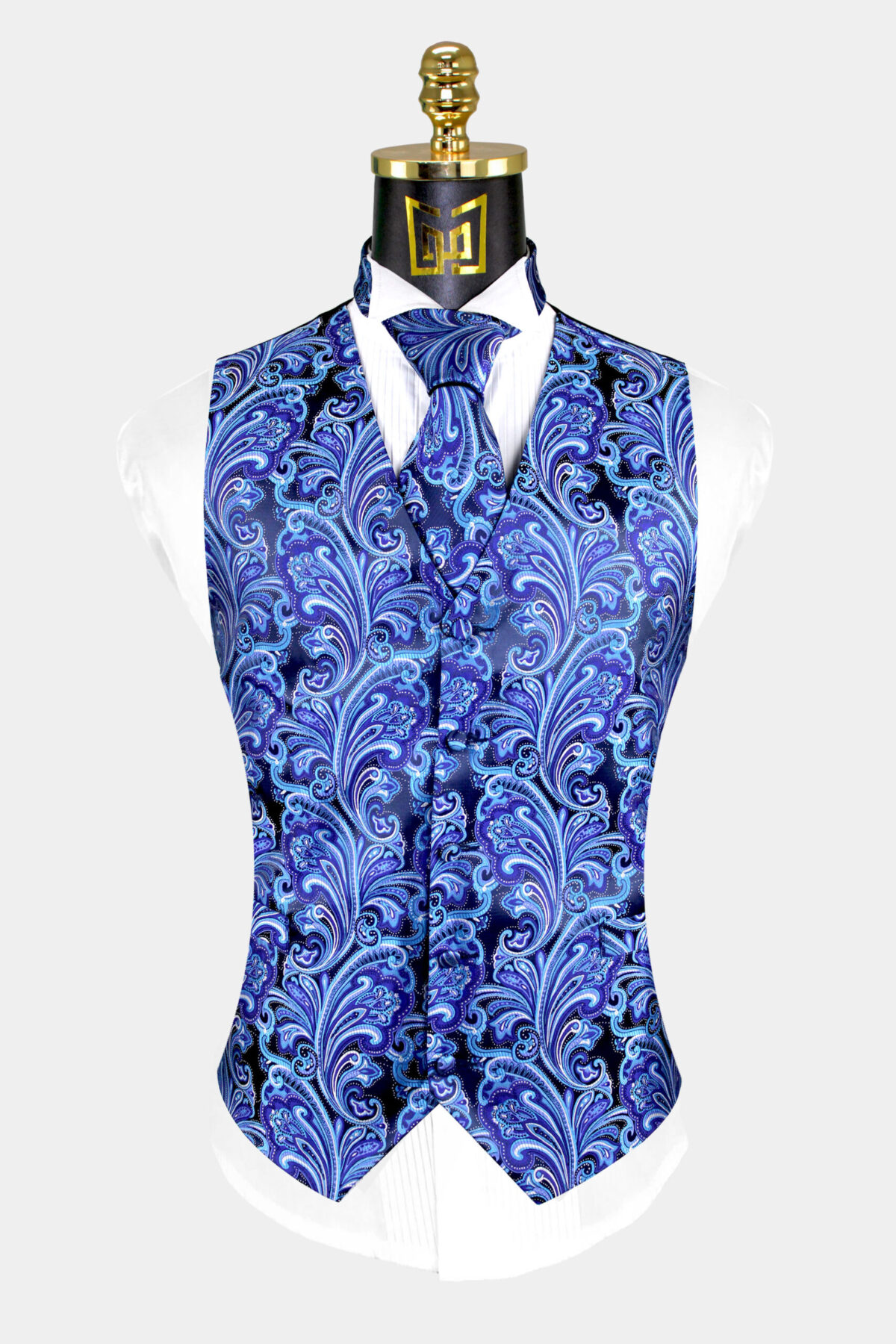 Aqua Blue Vest and Tie Set | Gentleman's Guru