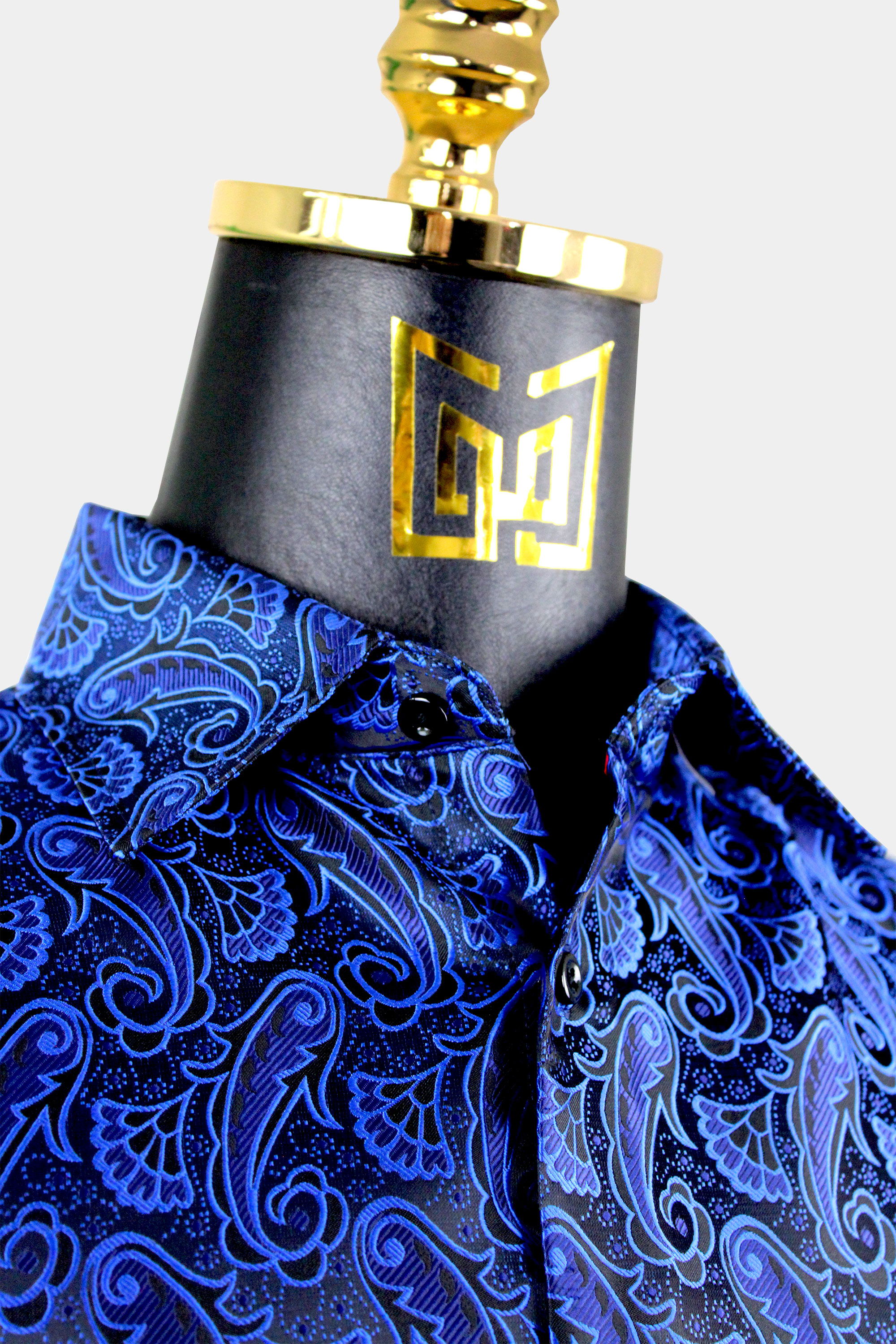 Men's Royal Blue and Black Shirt | Gentleman's Guru